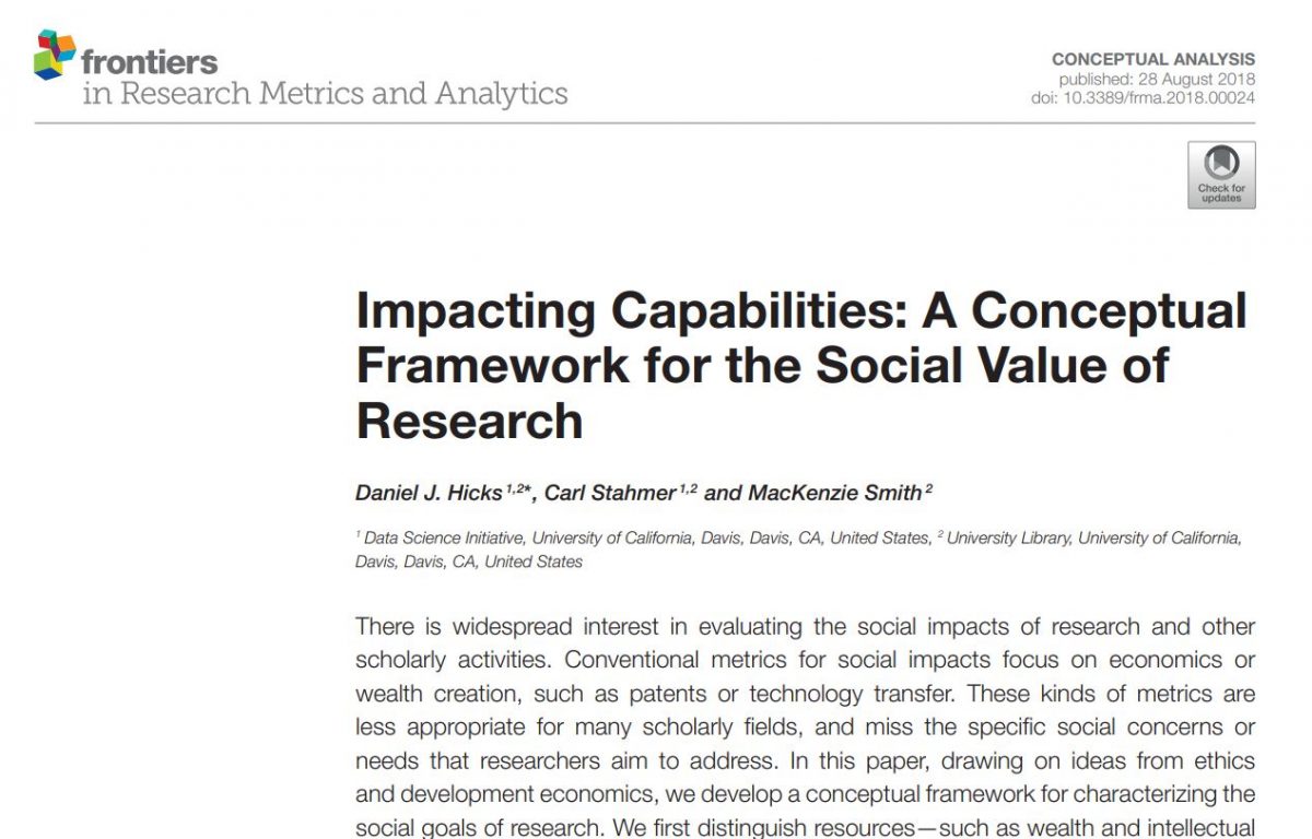 Resource of the Week: A (new) Conceptual Framework for the Social Value ...