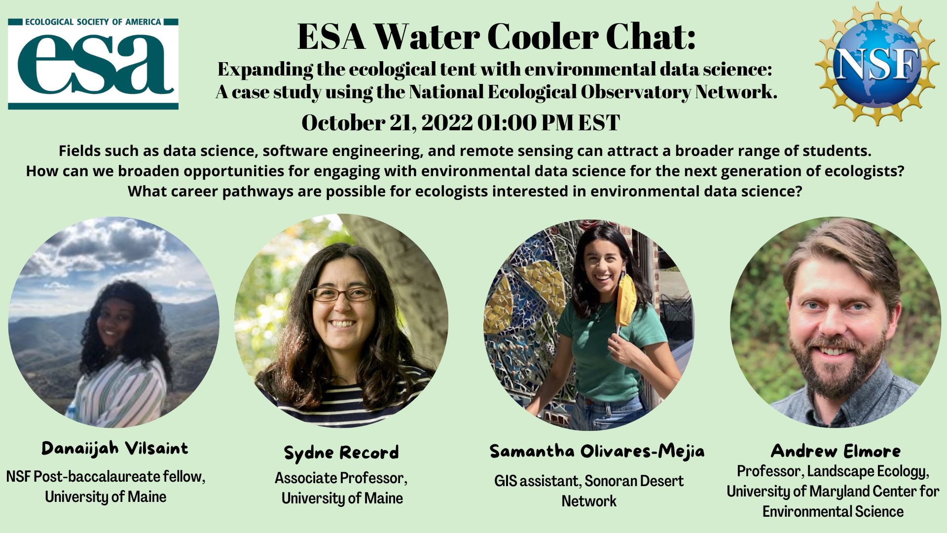 Expanding the ecological tent with environmental data science ...