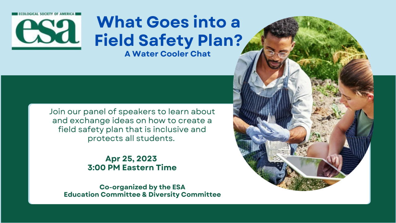 What Goes Into a Field Safety Plan? – Ecological Society of America